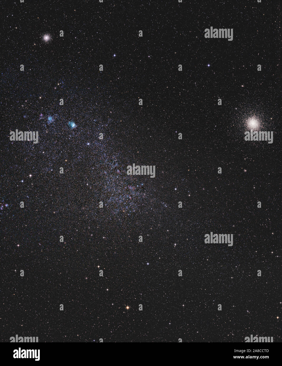 The Small Magellanic Cloud (SMC) and the nearby large globular cluster ...