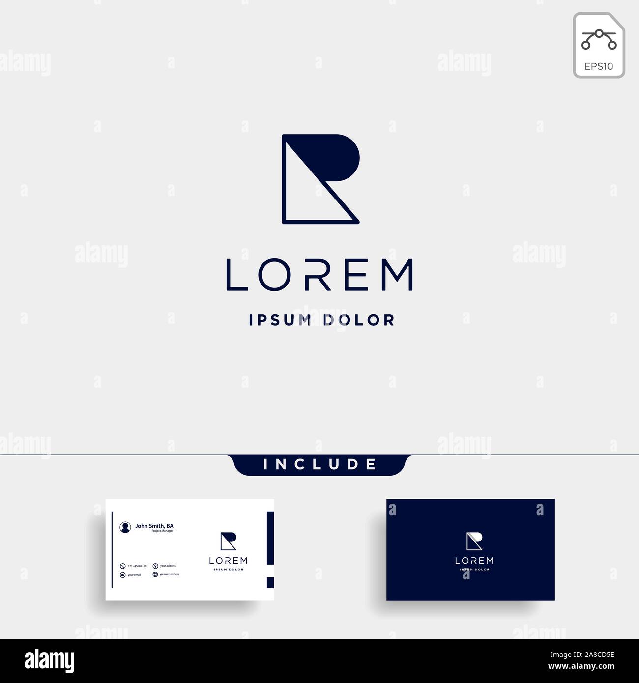 Minimal Letter R Logo Design Simple Vector Stock Vector Image & Art - Alamy