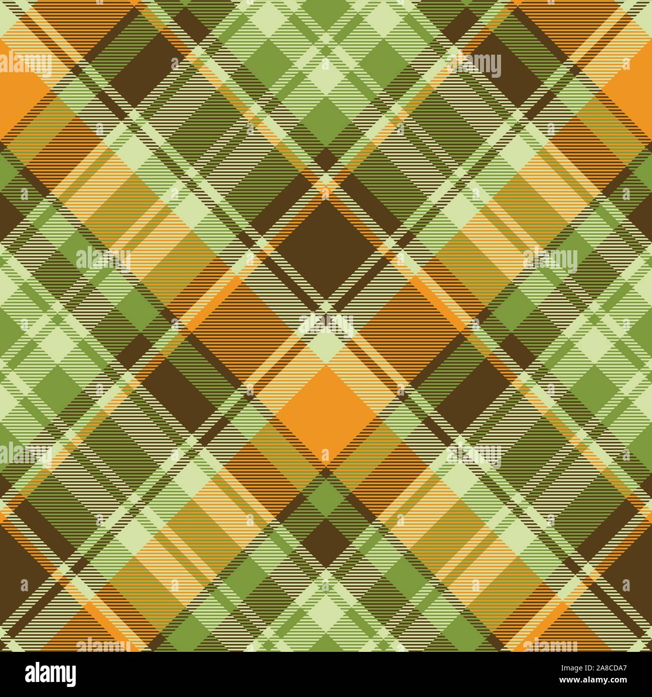 Green yellow check background seamless pattern. Vector illustration ...