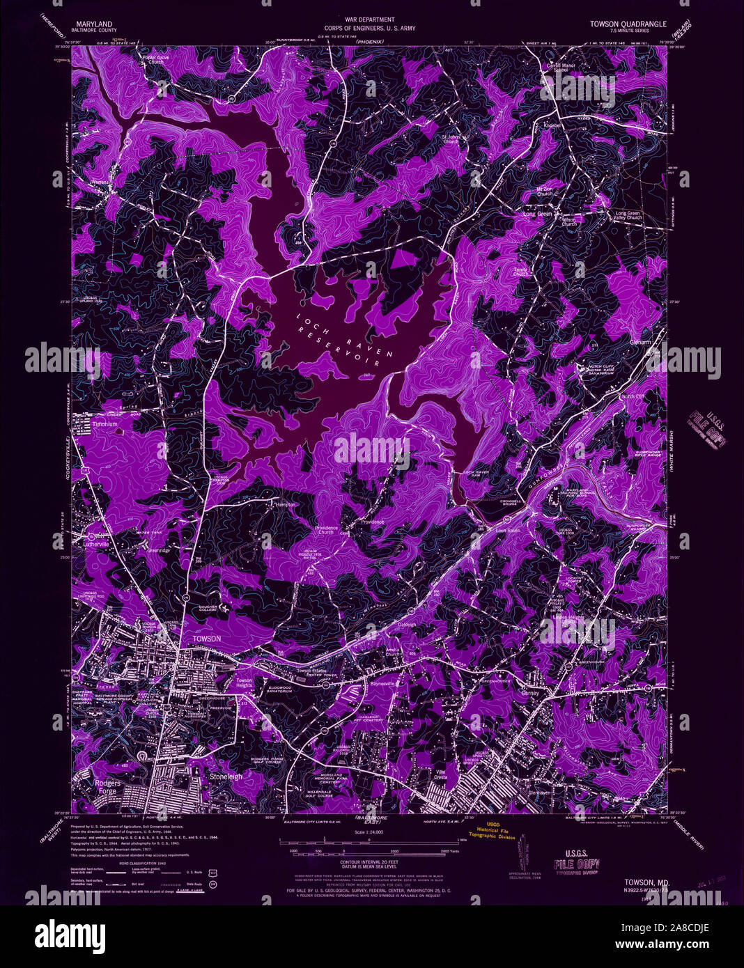 Map of towson hi-res stock photography and images - Alamy