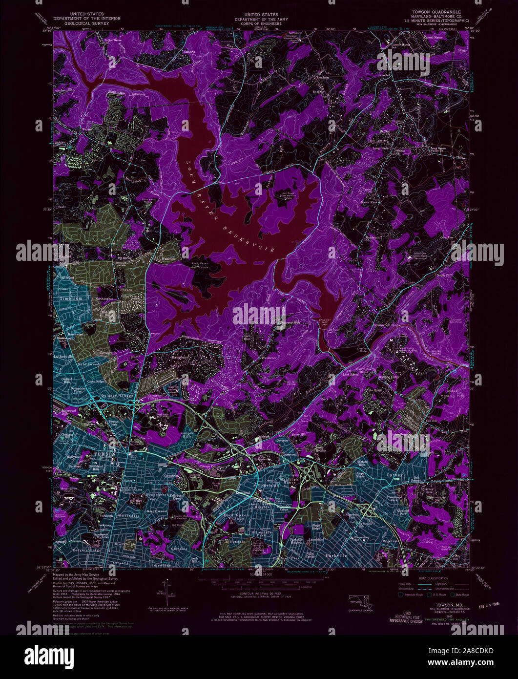 Map of towson hi-res stock photography and images - Alamy