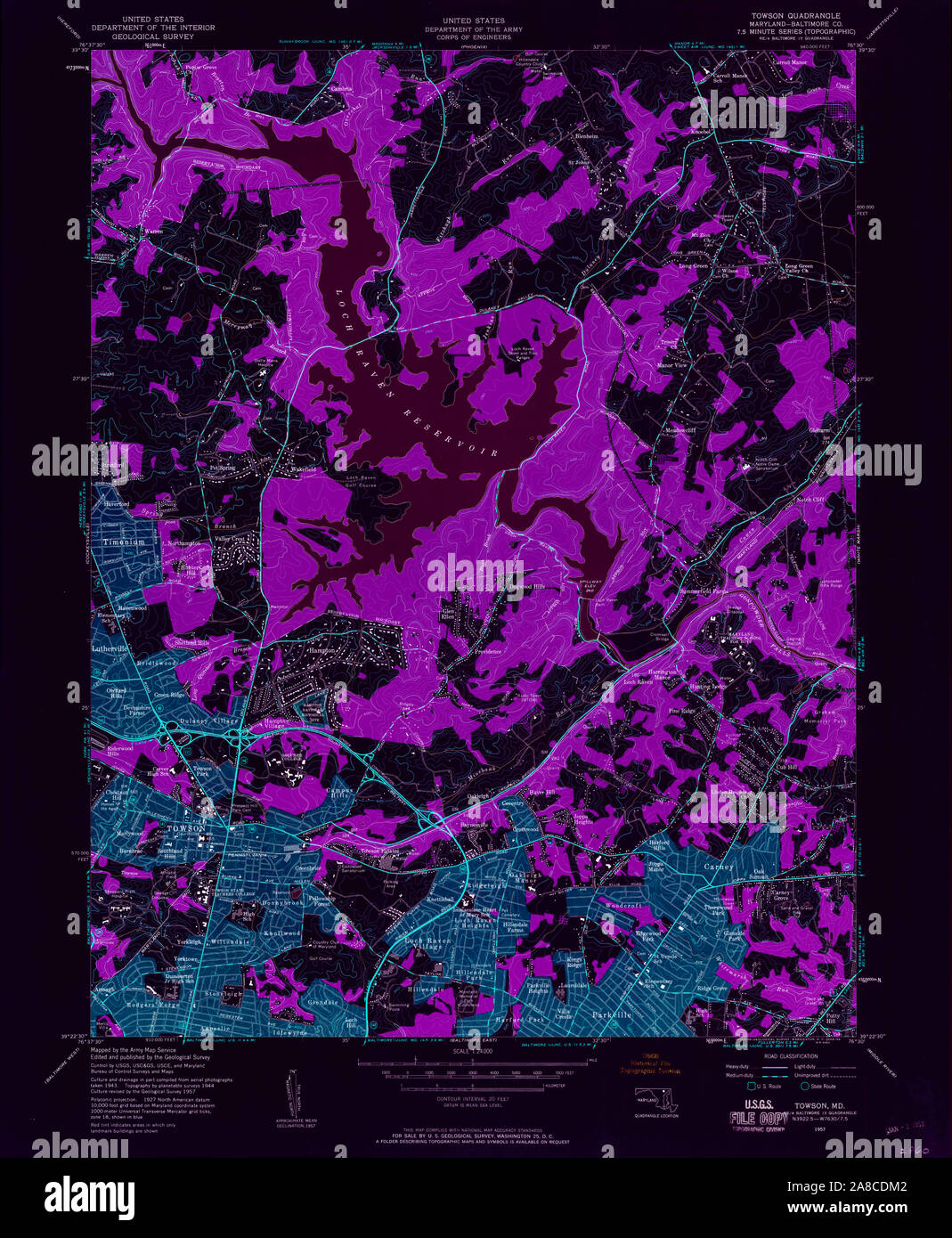 Map of towson hi-res stock photography and images - Alamy