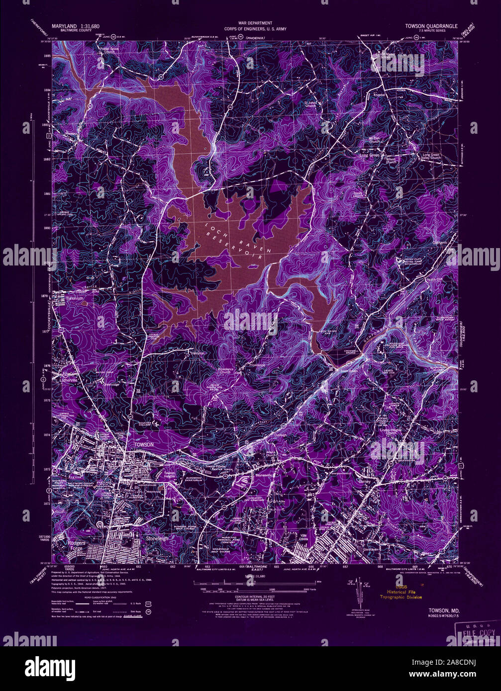 Map of towson hi-res stock photography and images - Alamy