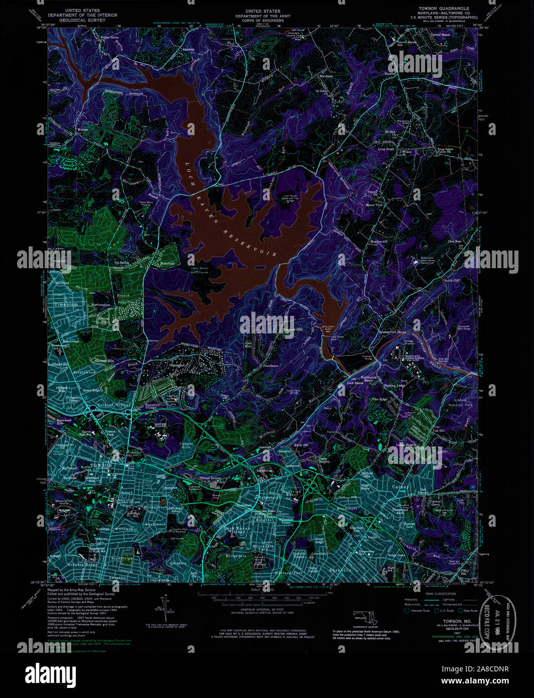Map of towson hi-res stock photography and images - Alamy
