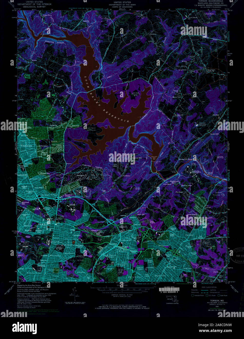 Map of towson hi-res stock photography and images - Alamy