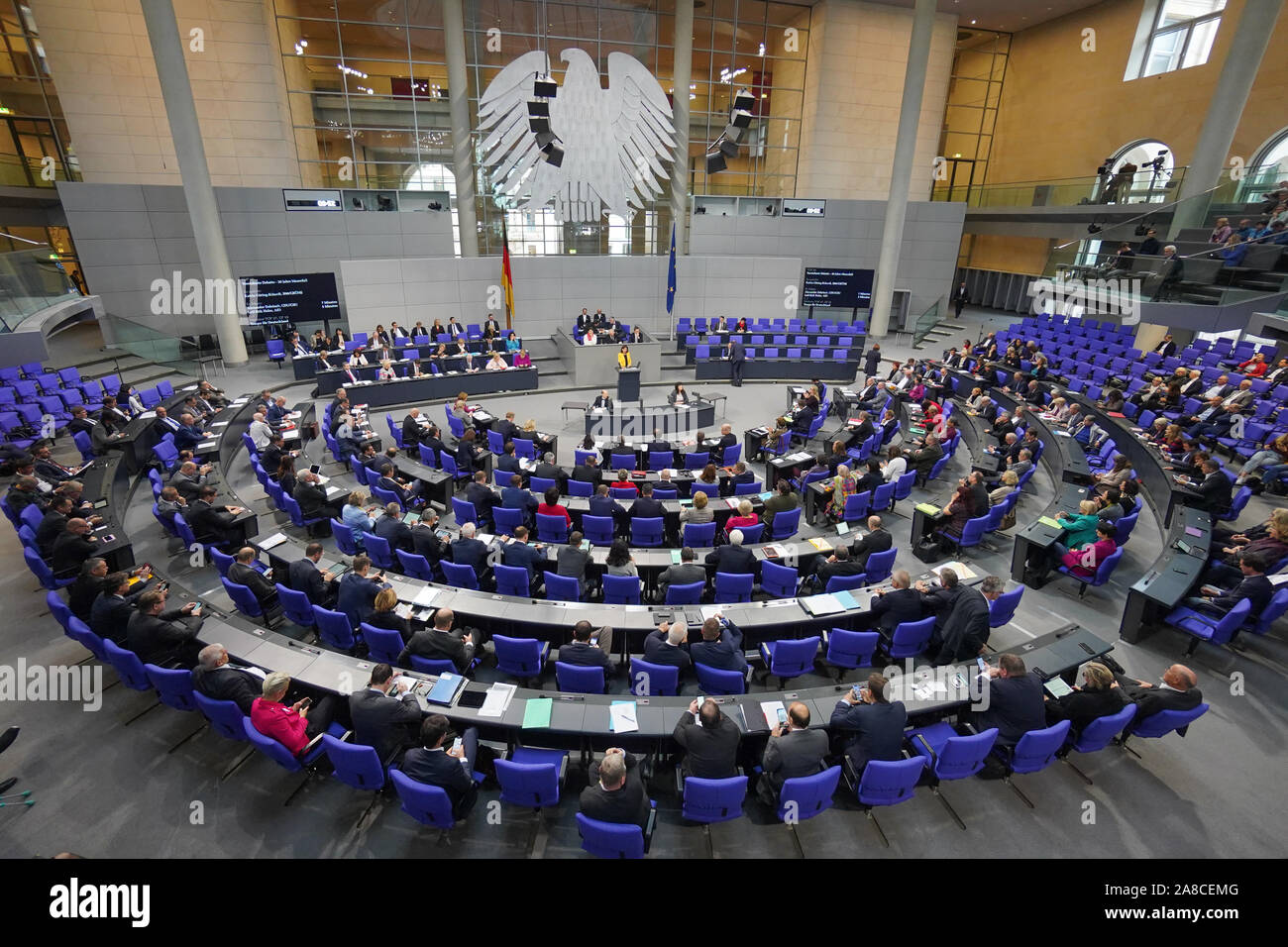 Berlin, Germany. 08th Nov, 2019. View into the Bundestag at the 125th ...