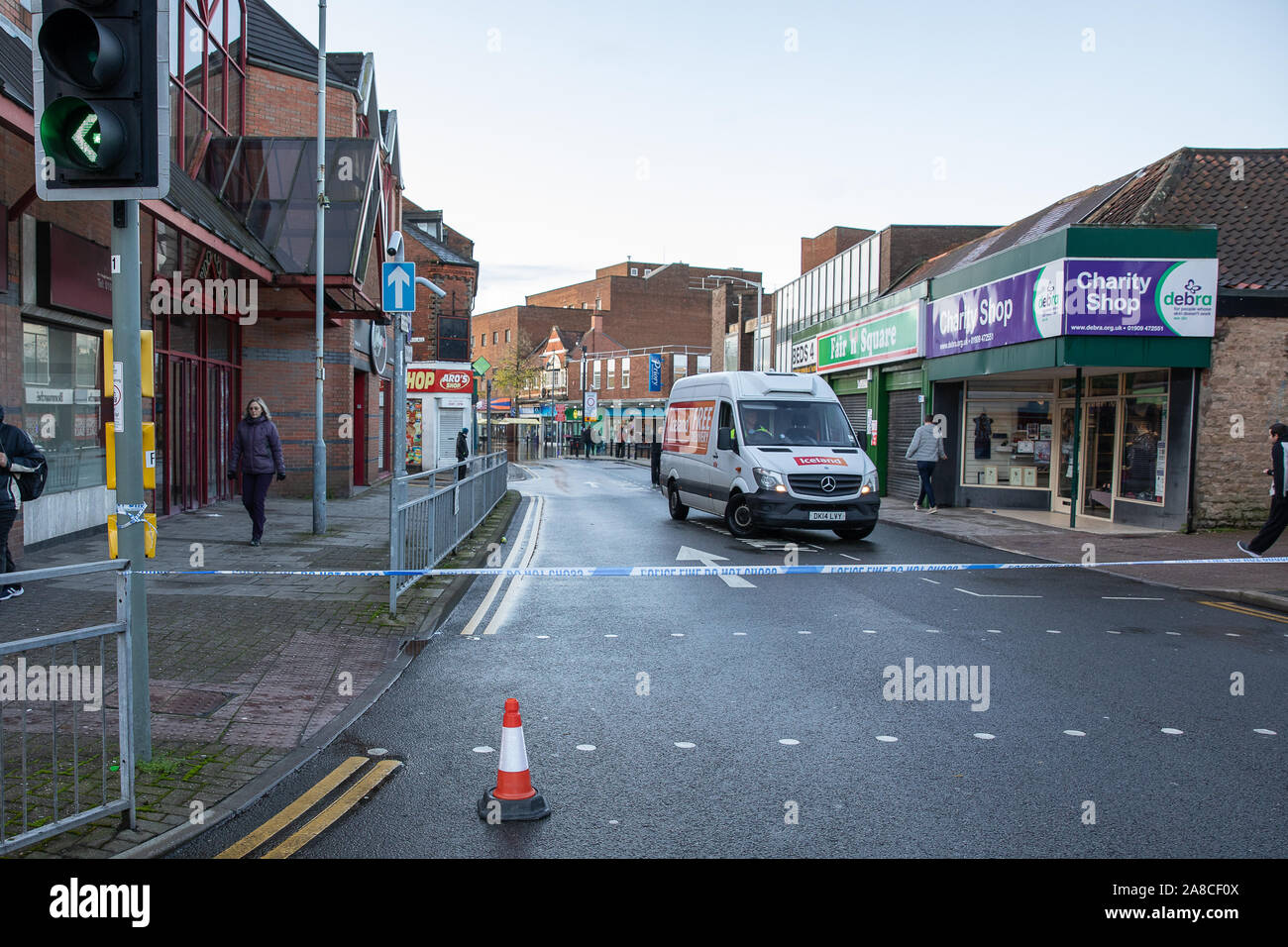 Worksop, UK. 8th November 2019. Flooding in Worksop, UK, following ...