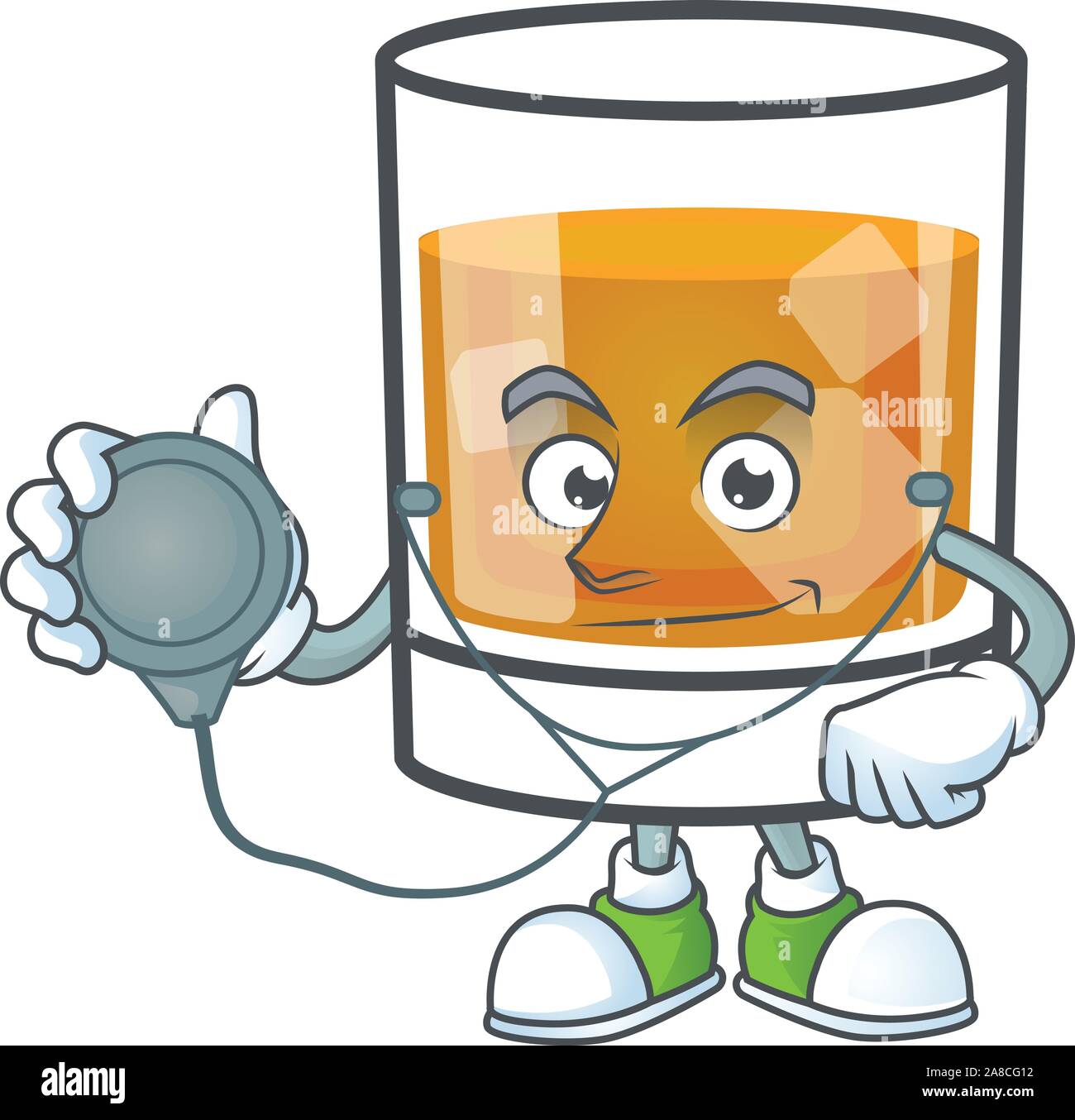 Liquor whiskey in the cartoon character doctor Stock Vector Image & Art ...