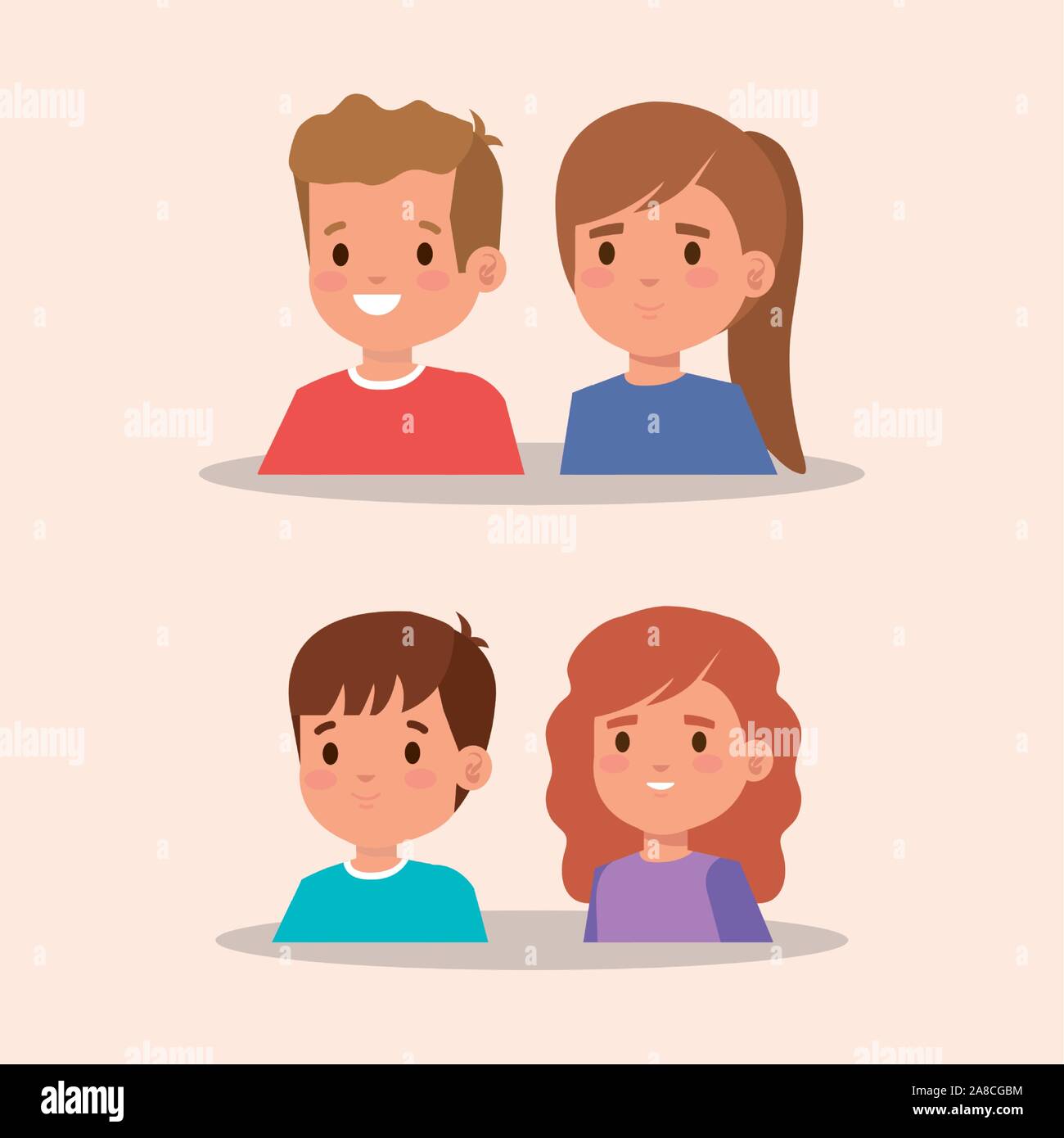 group of little children avatar character Stock Vector Image & Art - Alamy