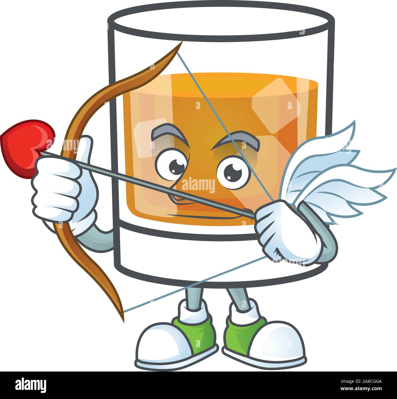 Liquor whiskey in the cartoon character cupid Stock Vector Image & Art ...