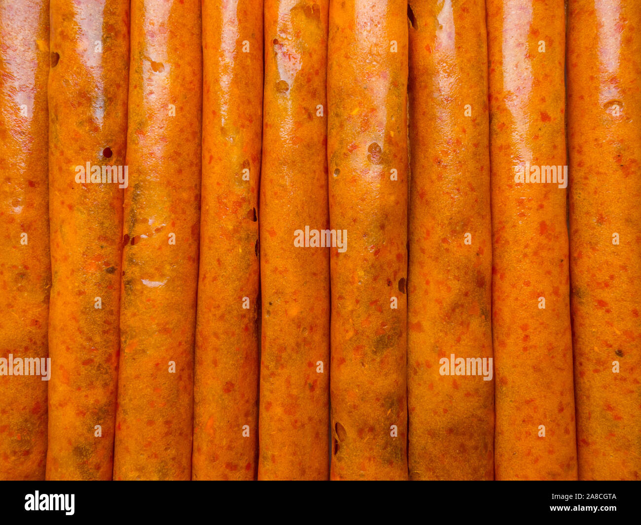 Delicious healthy fruit roll-ups made from pumpkin, mandarines, plum ...