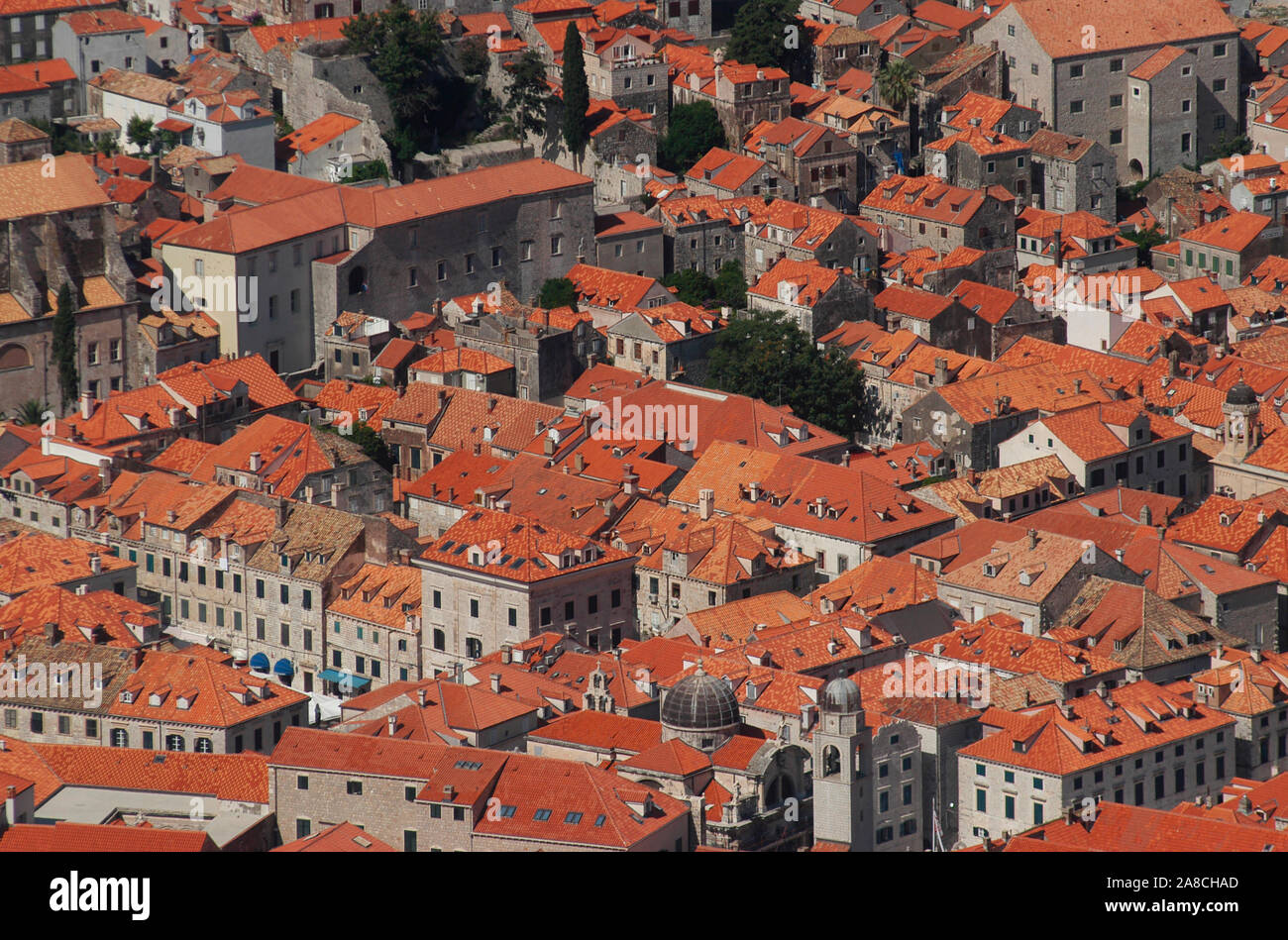 red roofs, old city, Dubrovnik, Croatia Stock Photo - Alamy