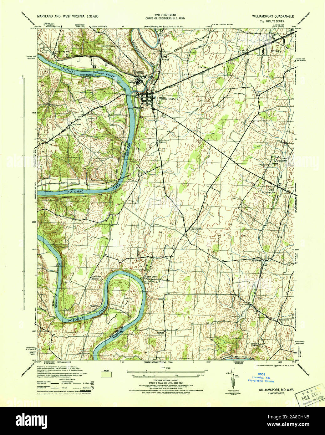 Williamsport map hi-res stock photography and images - Alamy