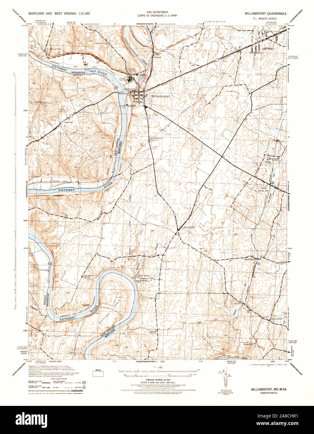 Williamsport map hi-res stock photography and images - Alamy