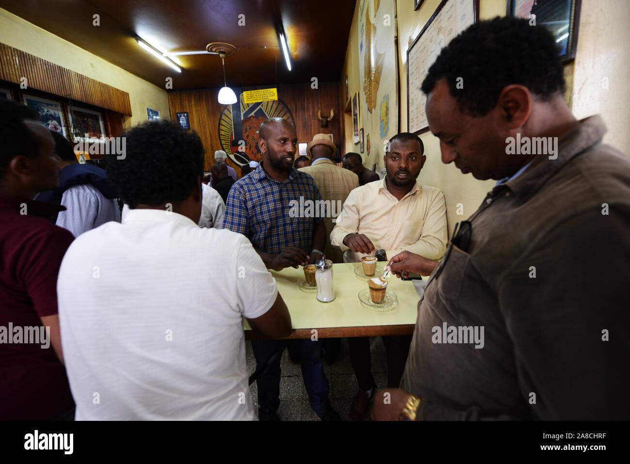The famous Tomoca cafe in Addis Ababa Stock Photo - Alamy