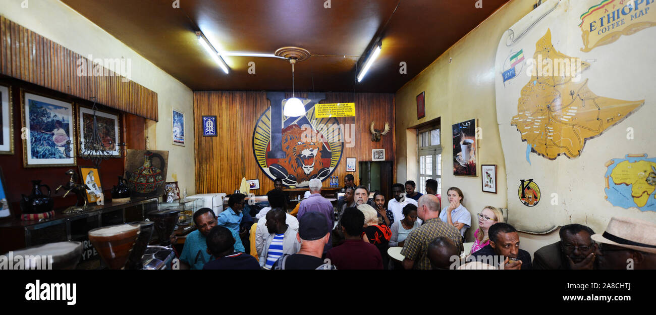 The famous Tomoca cafe in Addis Ababa Stock Photo - Alamy