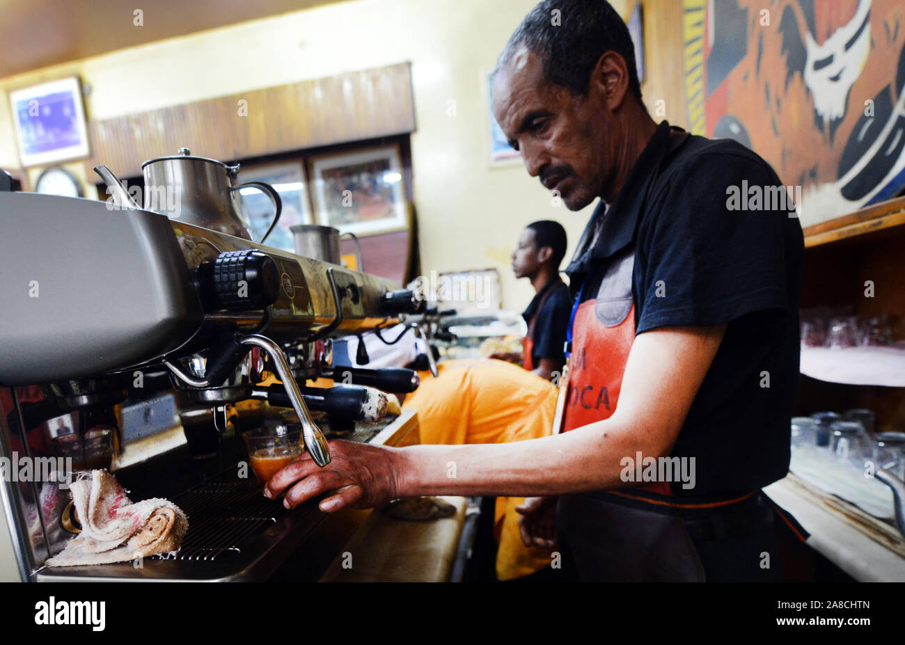 The famous Tomoca cafe in Addis Ababa Stock Photo - Alamy
