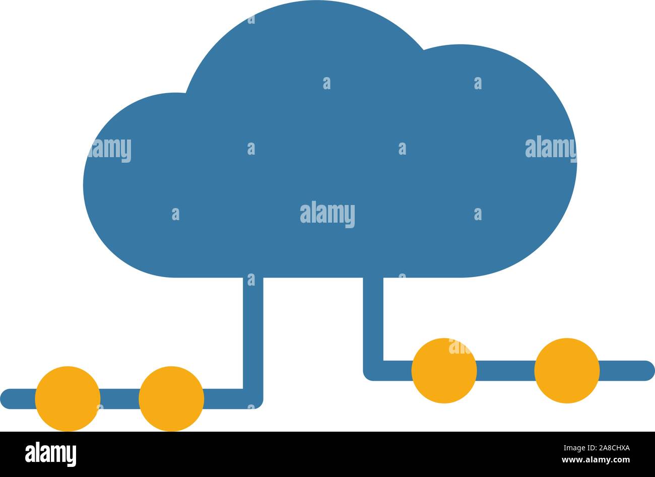 Cloud Hosting icon. Flat creative element from big data icons ...