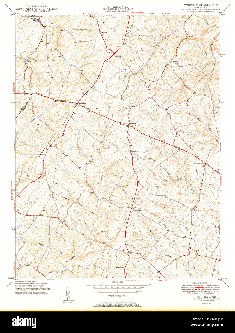 Winfield map hi-res stock photography and images - Alamy