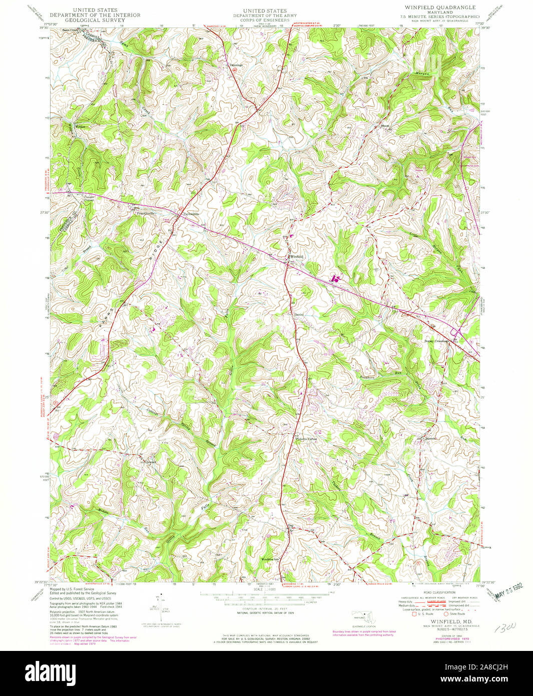Winfield map hi-res stock photography and images - Alamy