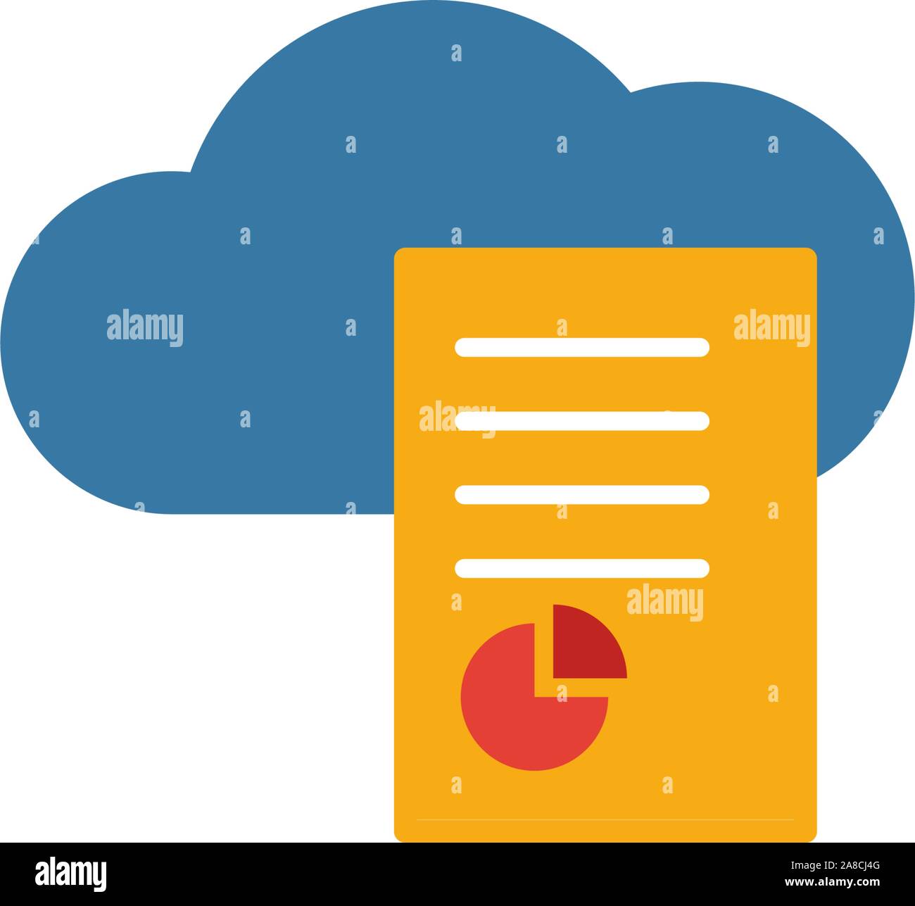 Cloud Report icon. Flat creative element from big data icons collection ...