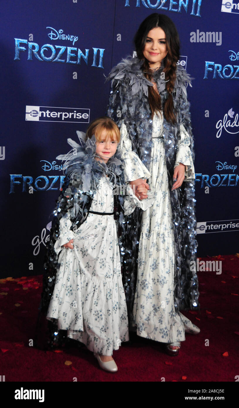 Hollywood, California, USA 7th November 2019 Singer Selena Gomez and ...