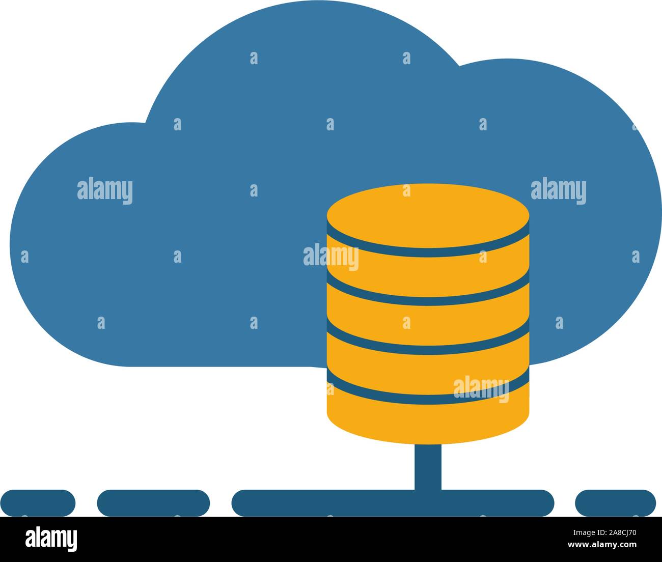Cloud Database icon. Flat creative element from big data icons ...