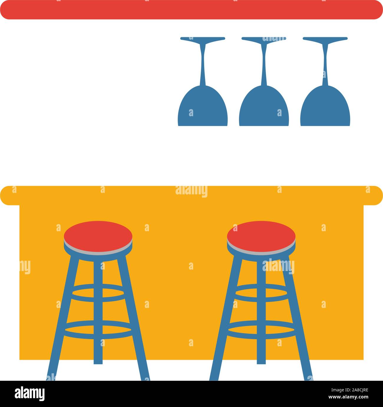 Bar Counter icon. Flat creative element from bar and restaurant icons ...