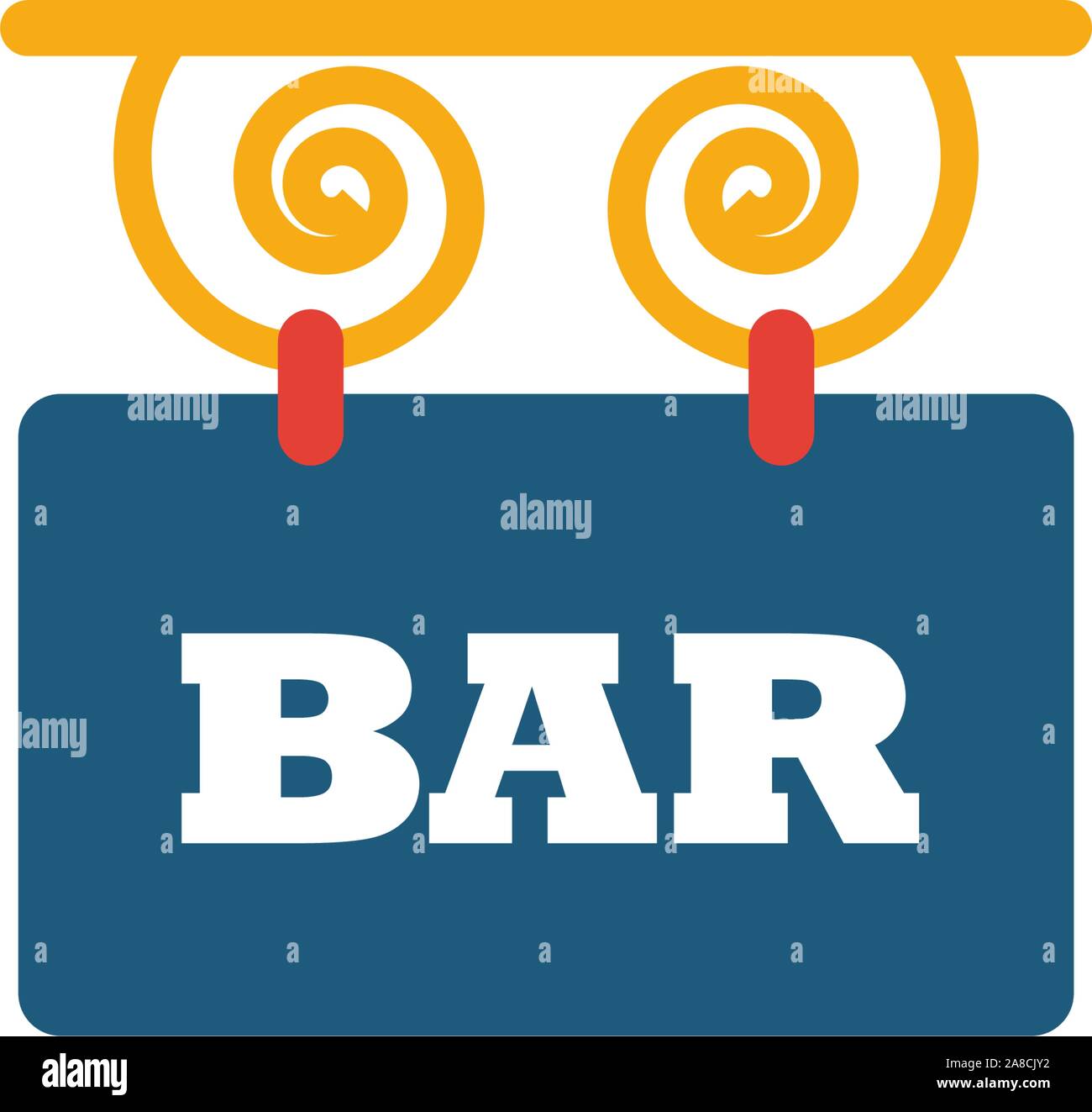 Bar Sign icon. Flat creative element from bar and restaurant icons ...