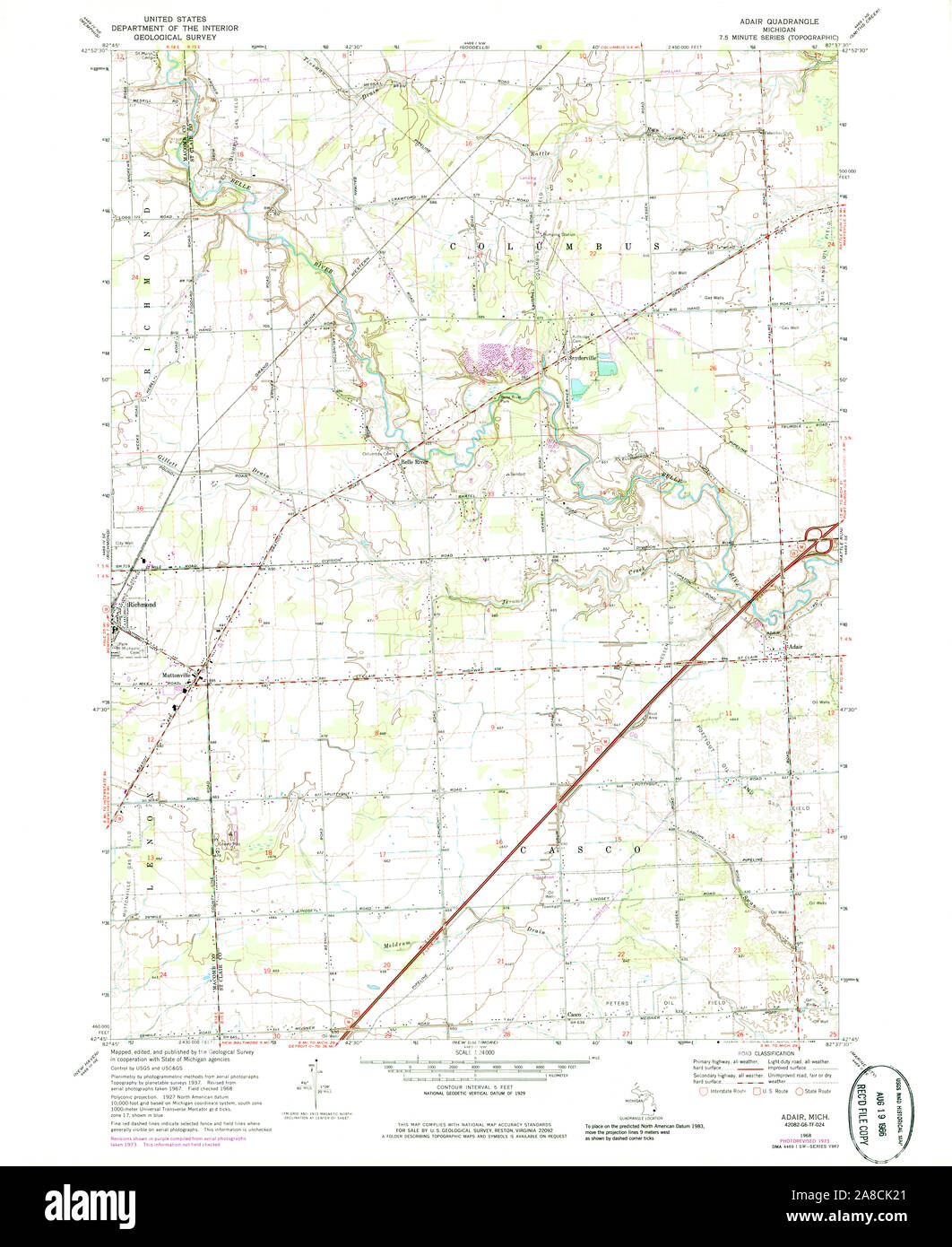 Adair map hi-res stock photography and images - Alamy