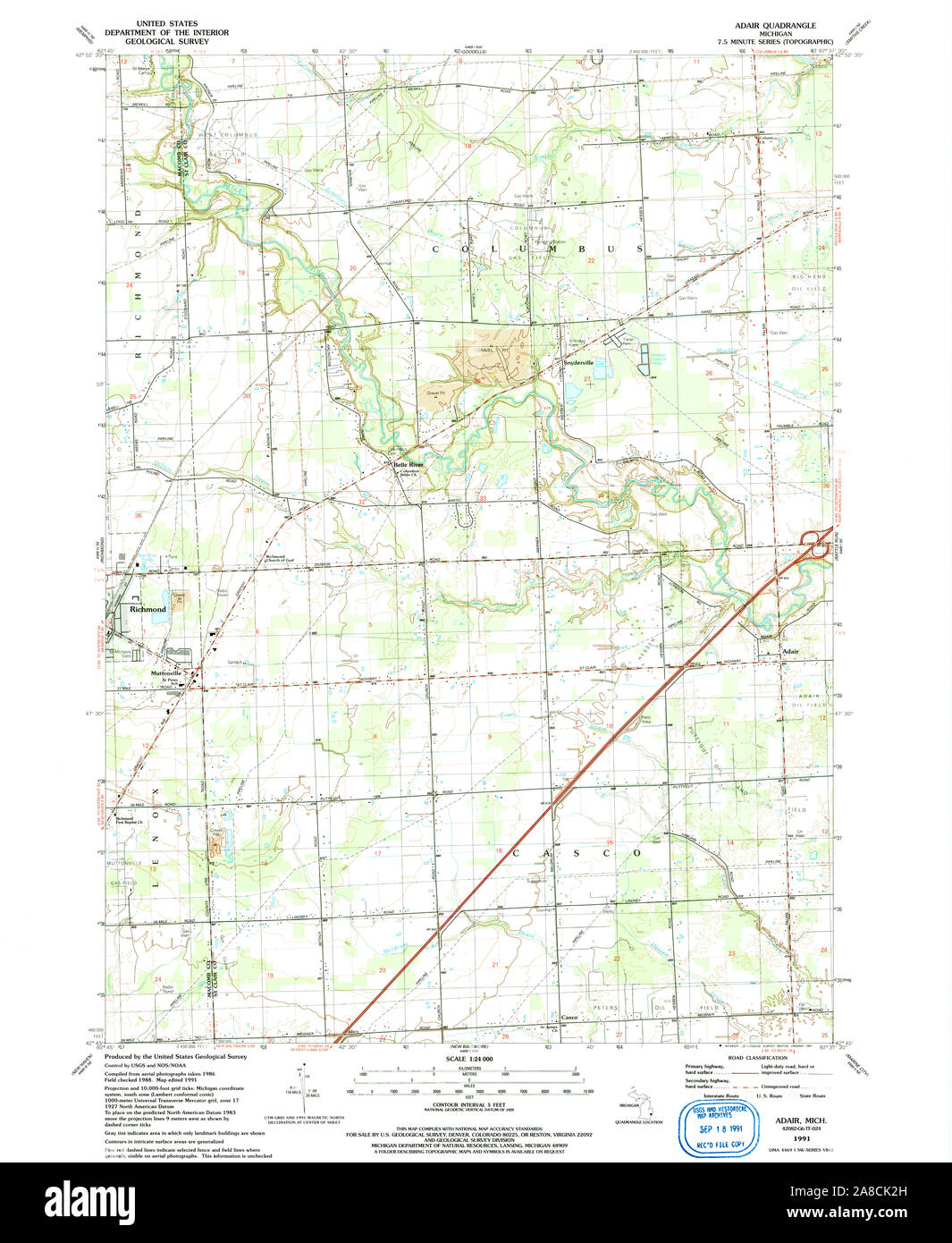 Map of adair Cut Out Stock Images & Pictures - Alamy