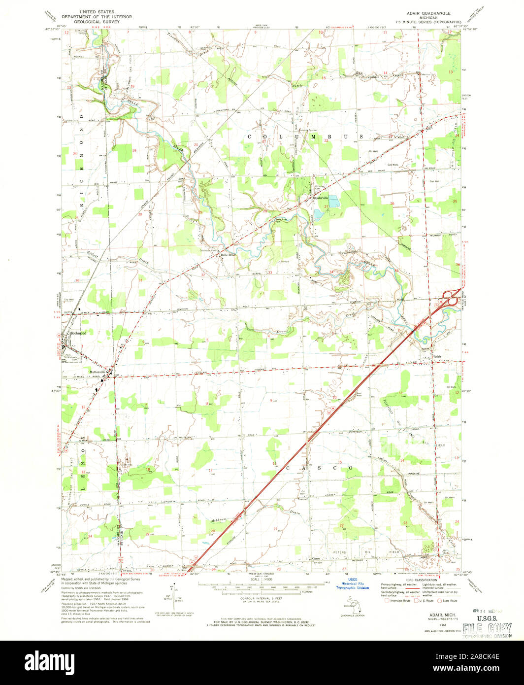 Adair map hi-res stock photography and images - Alamy