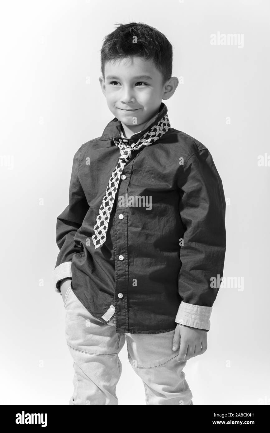 Child thinking pose hi-res stock photography and images - Alamy