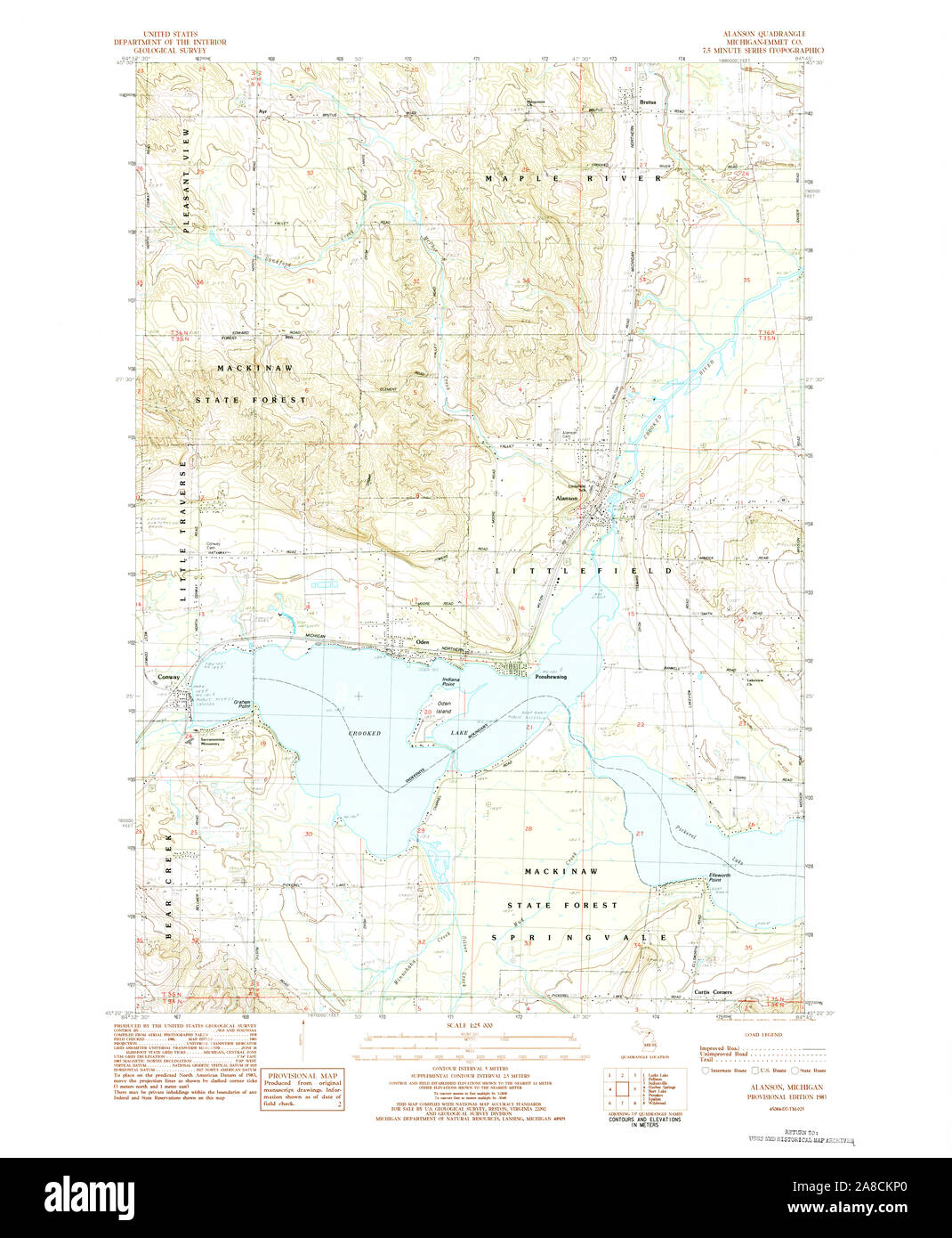 Alanson map hi-res stock photography and images - Alamy