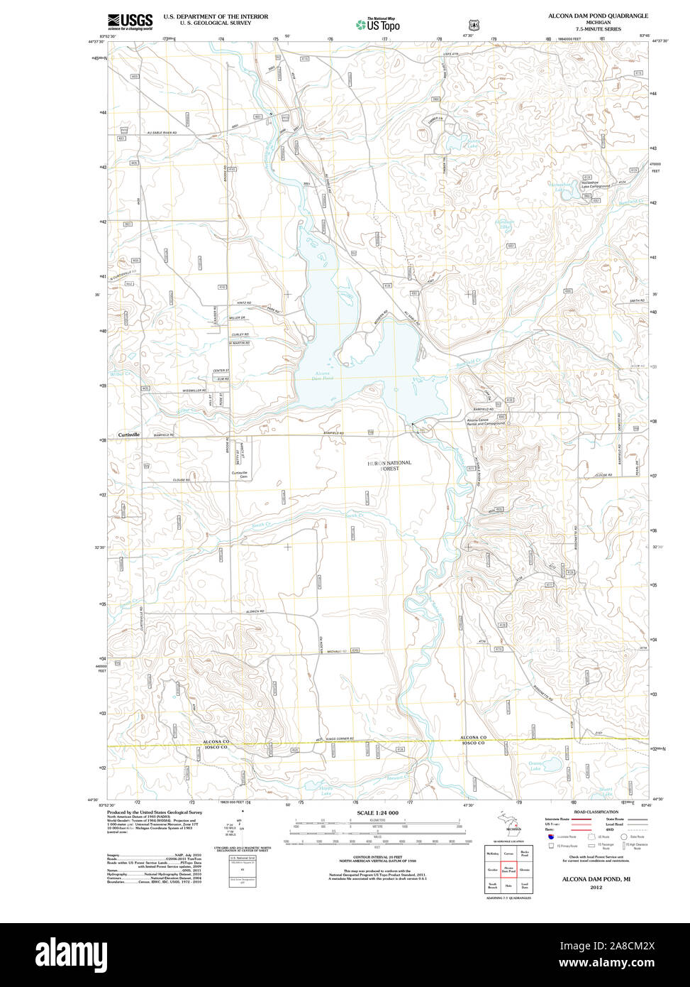 Alcona map hi-res stock photography and images - Alamy