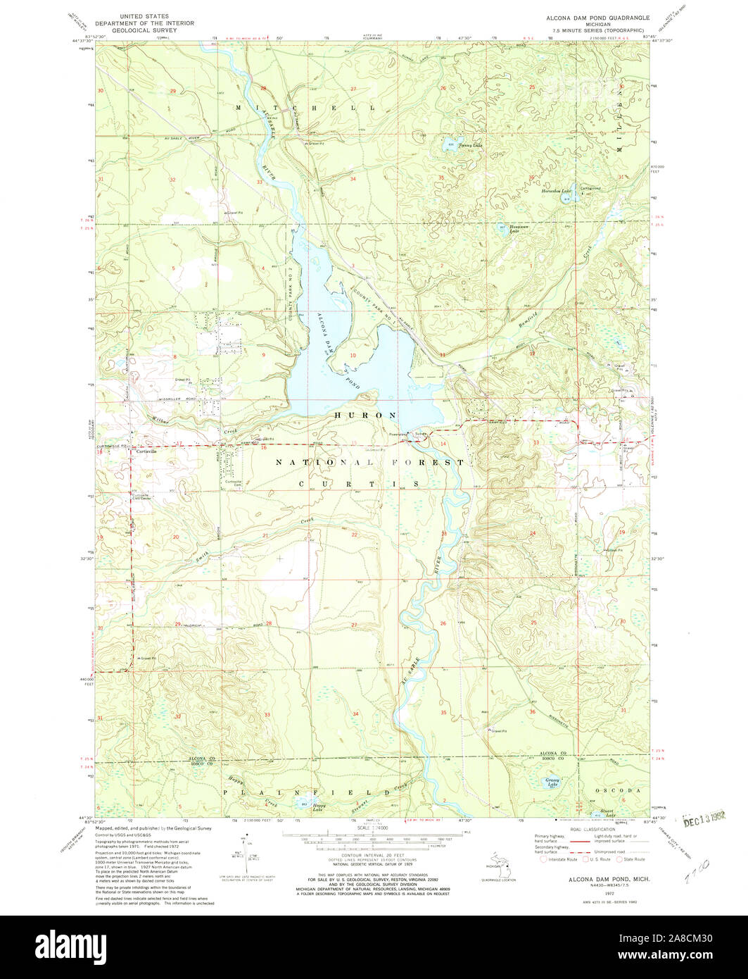Map of alcona hi-res stock photography and images - Alamy