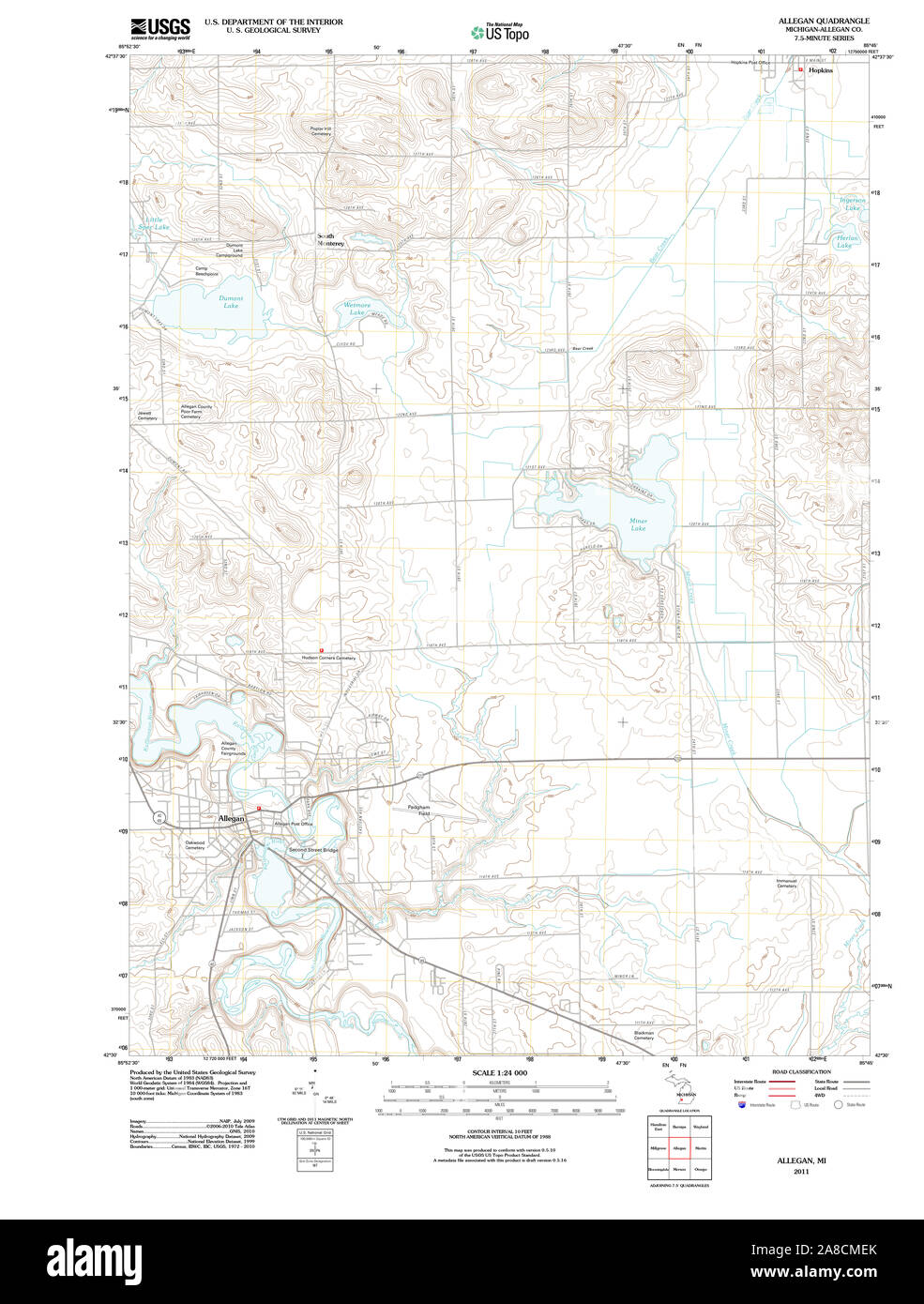 Map of allegan michigan hi-res stock photography and images - Alamy