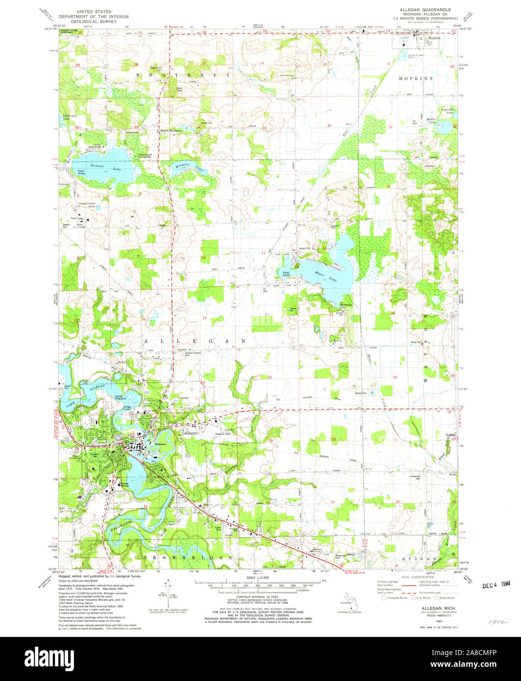 Map of allegan michigan hi-res stock photography and images - Alamy