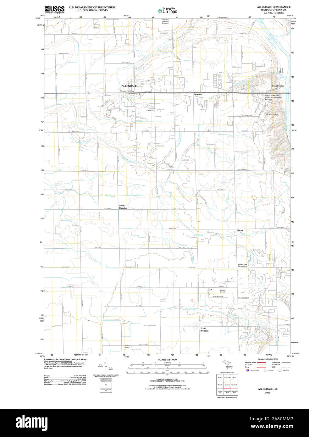 Allendale map hi-res stock photography and images - Alamy