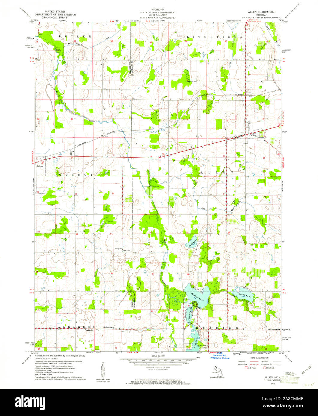 Map of allen Cut Out Stock Images & Pictures - Alamy