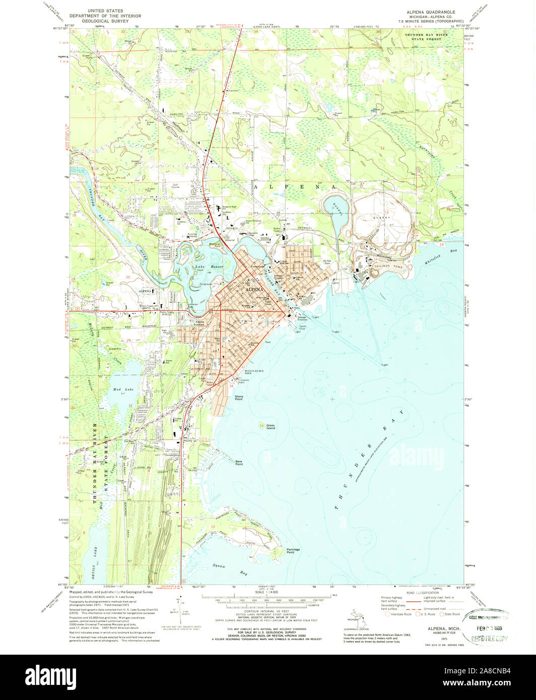 Map of alpena hi-res stock photography and images - Alamy