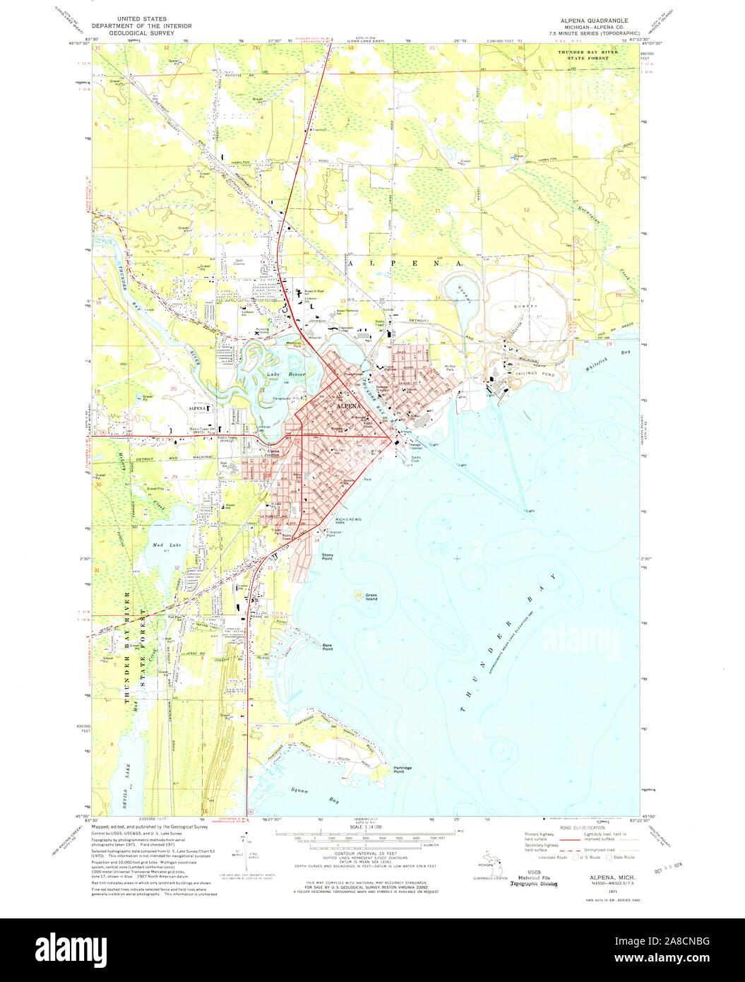 Map of alpena hi-res stock photography and images - Alamy