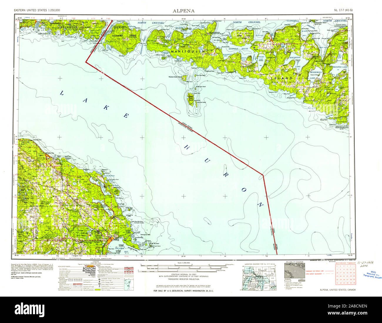 Alpena map hi-res stock photography and images - Alamy