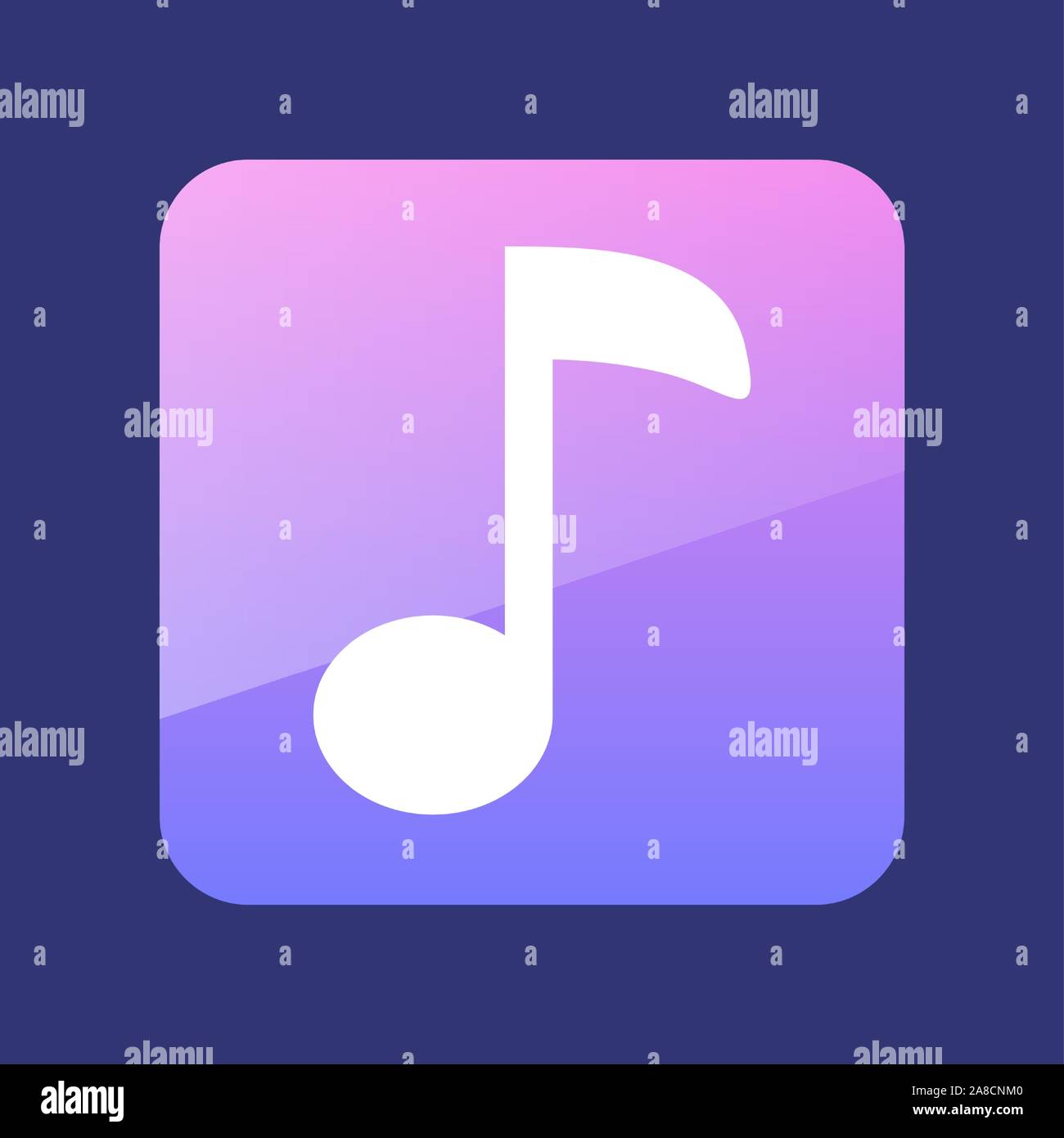 Music note flat icon vector illustration, eps 10 Stock Vector Image ...
