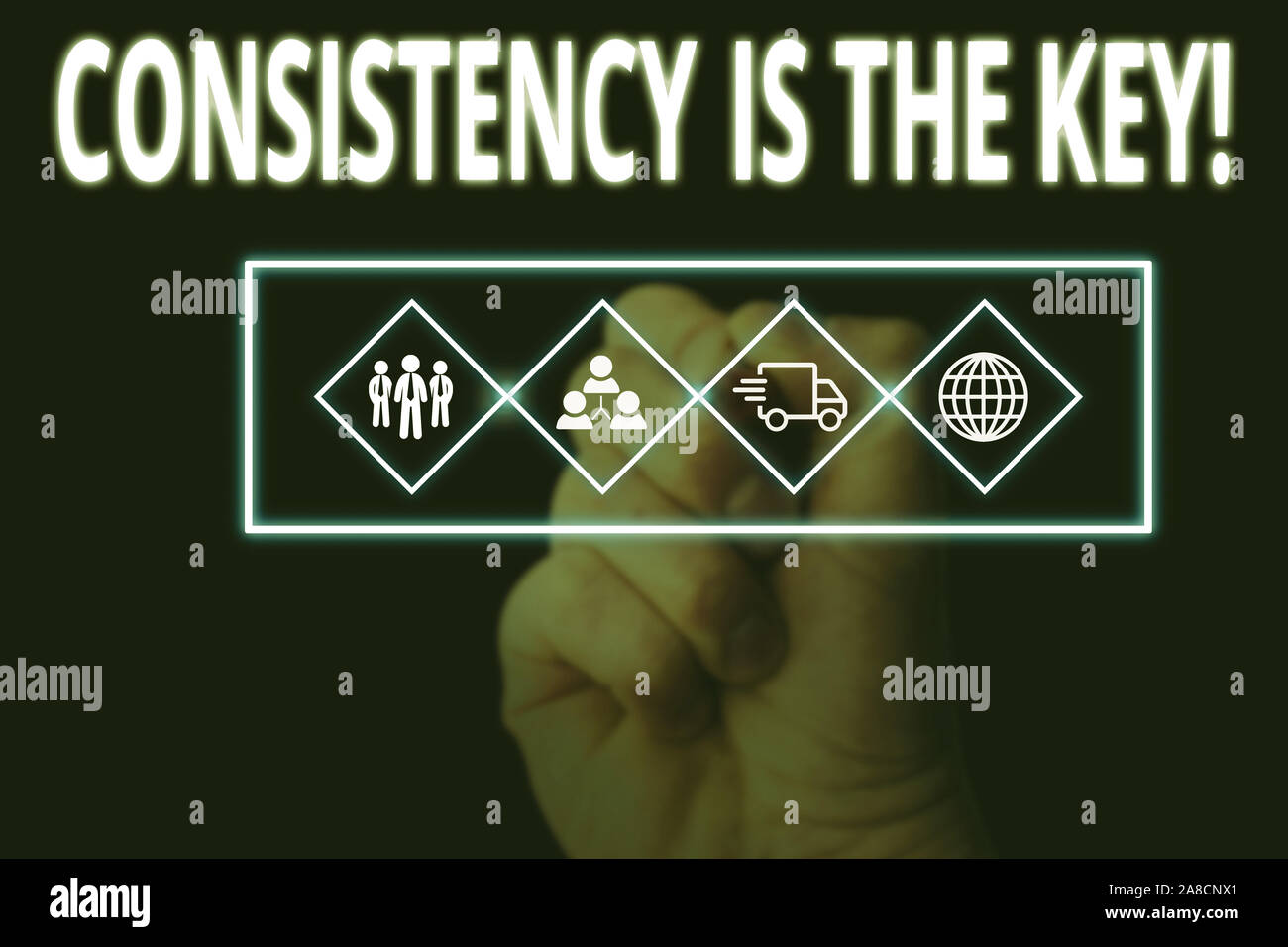 Handwriting text writing Consistency Is The Key. Conceptual photo by ...