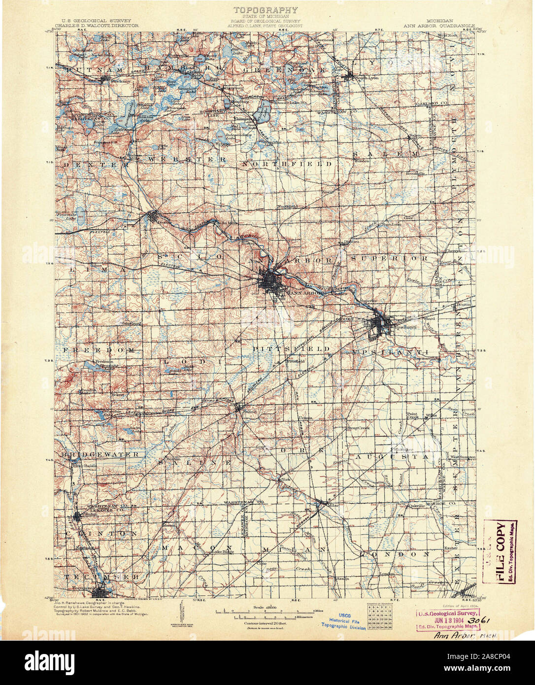 Map of ann arbor michigan hi-res stock photography and images - Alamy