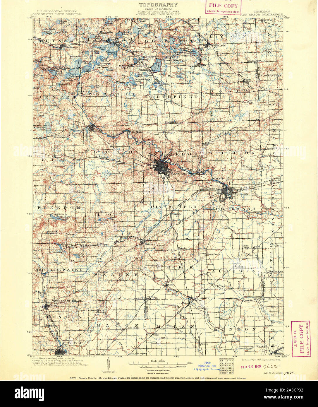 Map of ann arbor michigan hi-res stock photography and images - Alamy