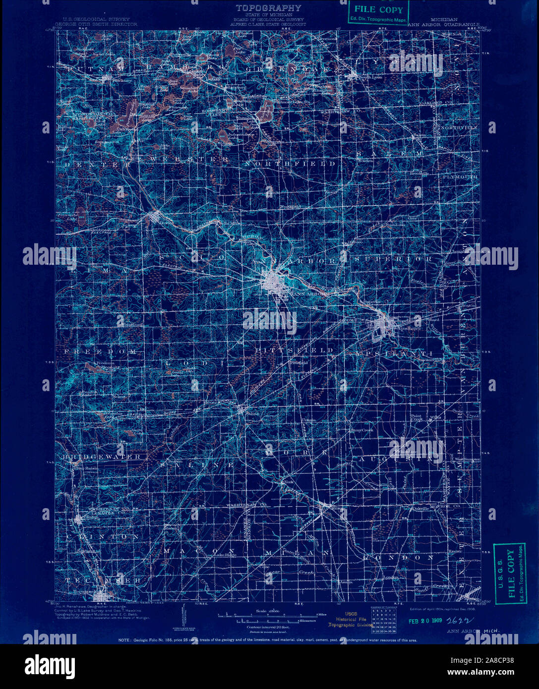 Map of ann arbor hi-res stock photography and images - Alamy