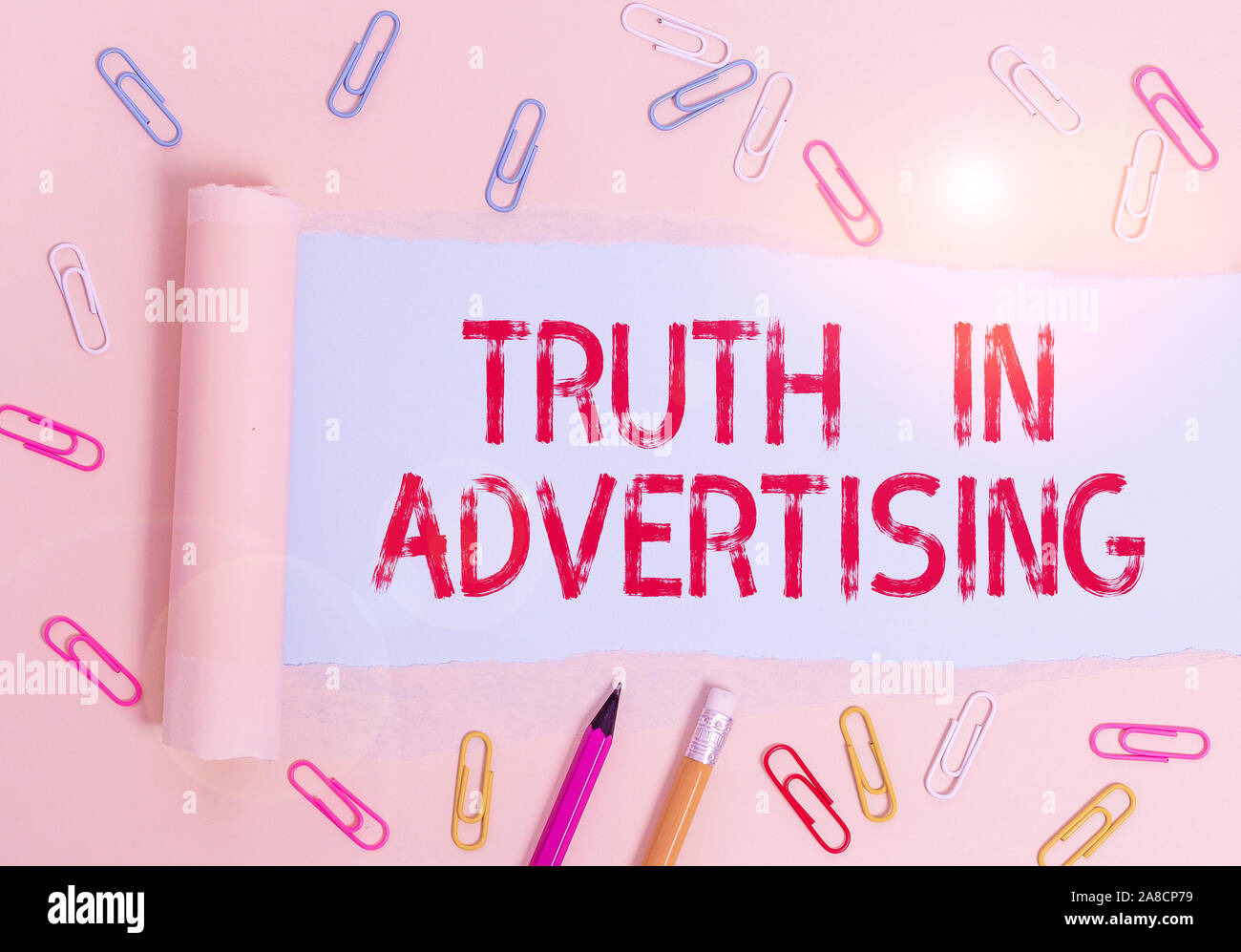 Writing note showing Truth In Advertising. Business concept for ...