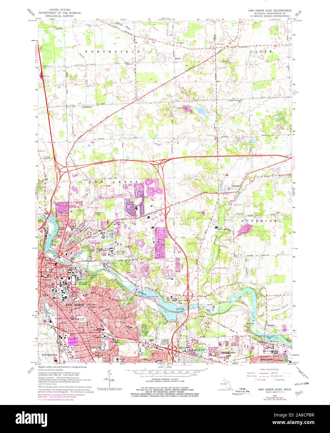 Map of ann arbor hi-res stock photography and images - Alamy
